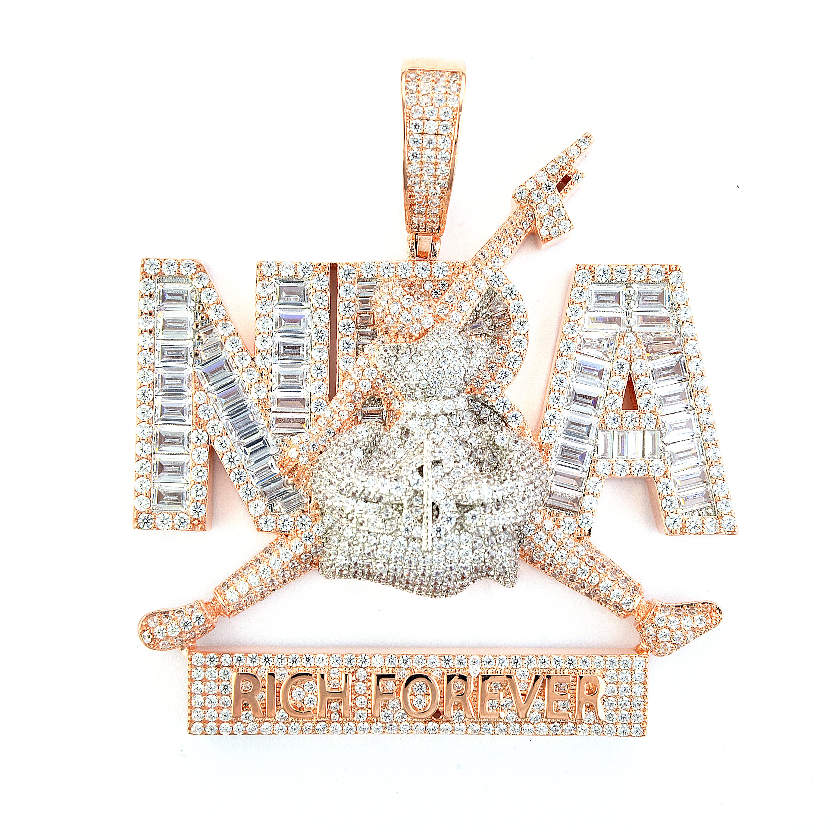 Rich Forever Pendant - Iced Out Customs