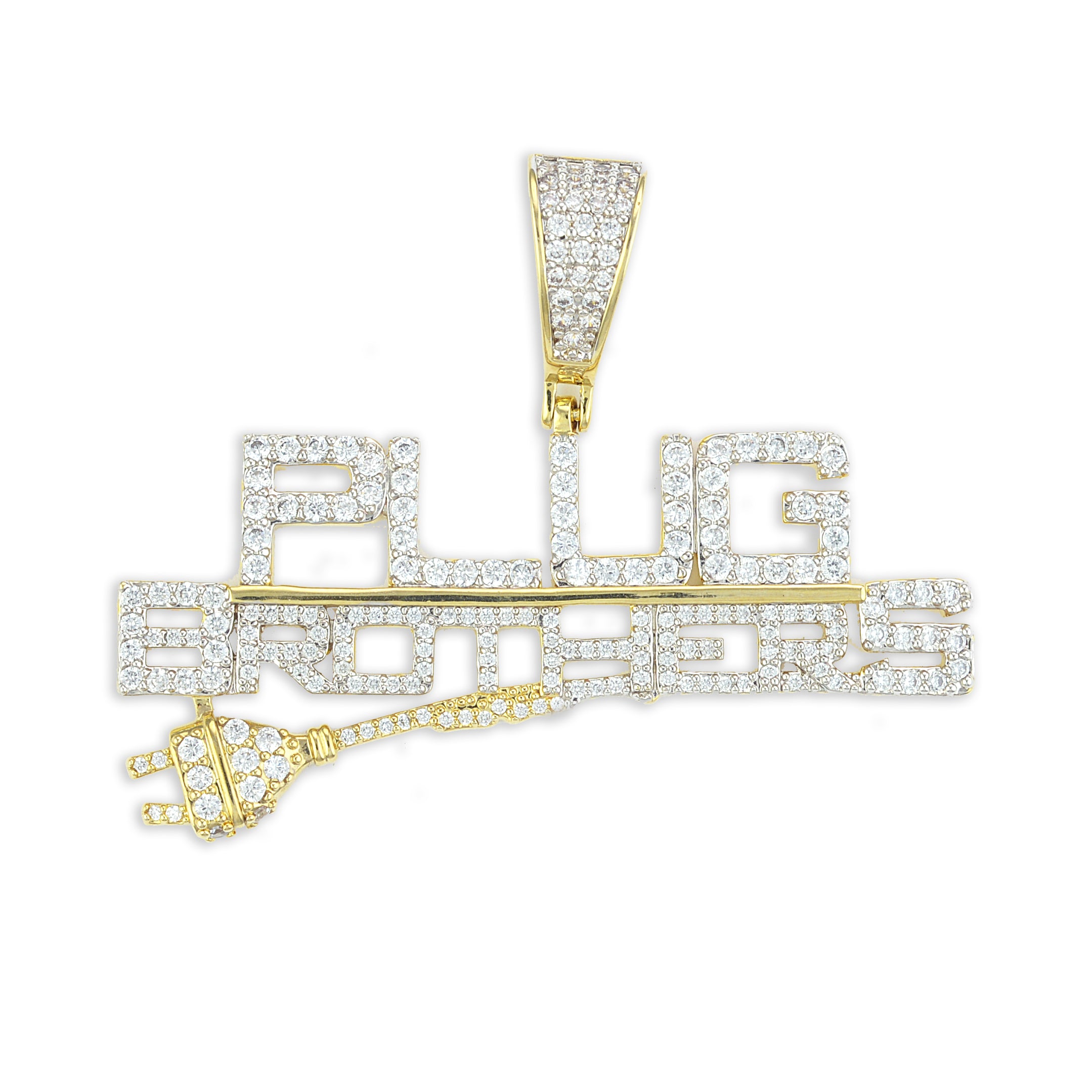 Plug Brother Pendant - Iced Out Customs